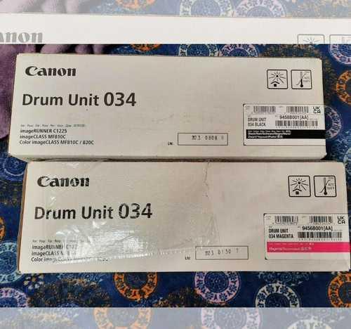 Фотобарабан Canon Drum unit 034 BK/ R -2шт