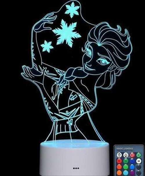 Светильник ночник 3D детский для девочек