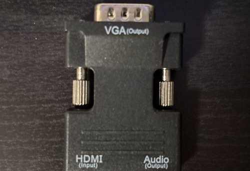 Переходник hdmi в VGA + mini-jack (3,5 мм)