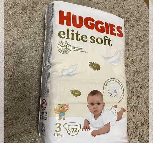 Подгузники хаггис elite soft 3