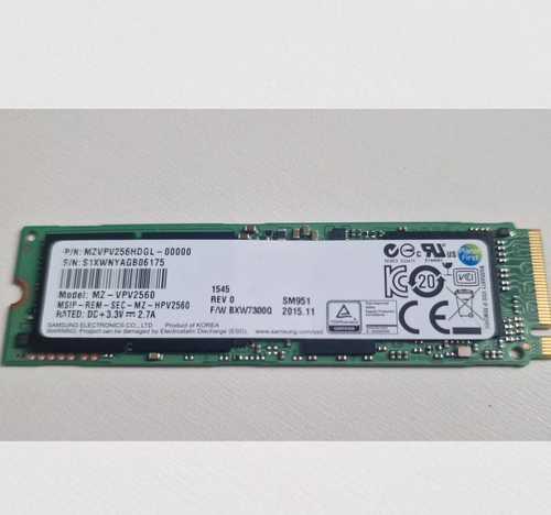 Samsung 950 pro 256gb ssd m2 nvme