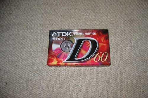 Запечатанная аудиокассета TDK D 60