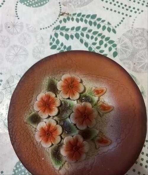 Тарелка панно с цветами