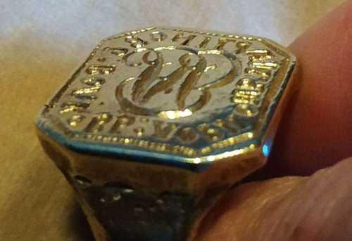 Перстень печатка старинный антикварный не золото