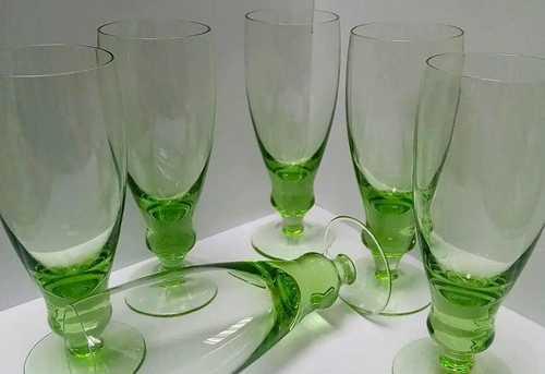 Посуда цветное стекло СССР бокалы ваза