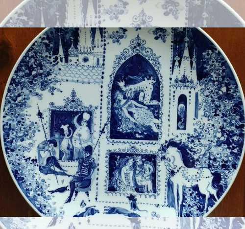 Настенная винтажная тарелка Meissen оригинал