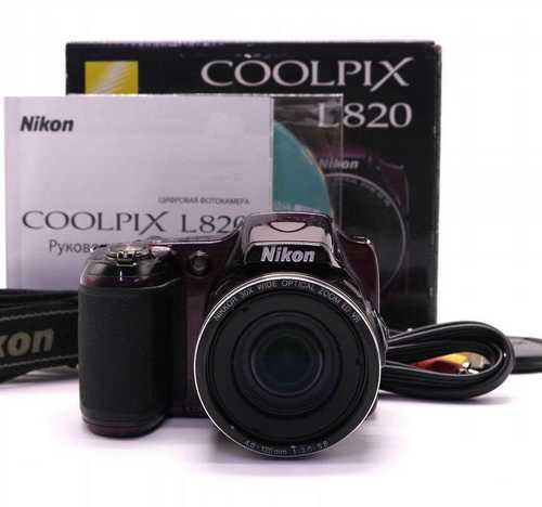 Nikon Coolpix L820 purple в упаковке