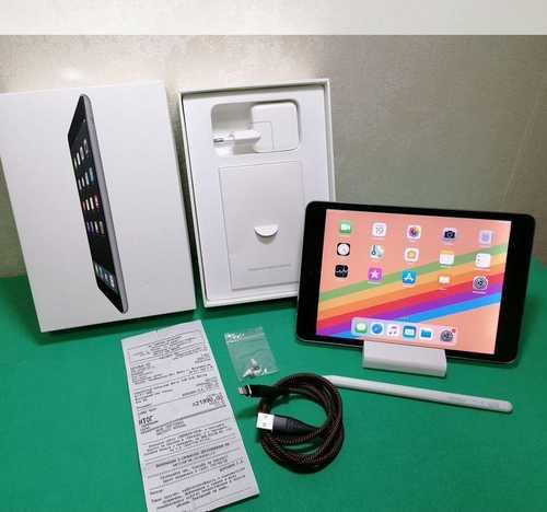 iPad mini 2 Wi-Fi 16 Gb + комплект + чек + Pencil