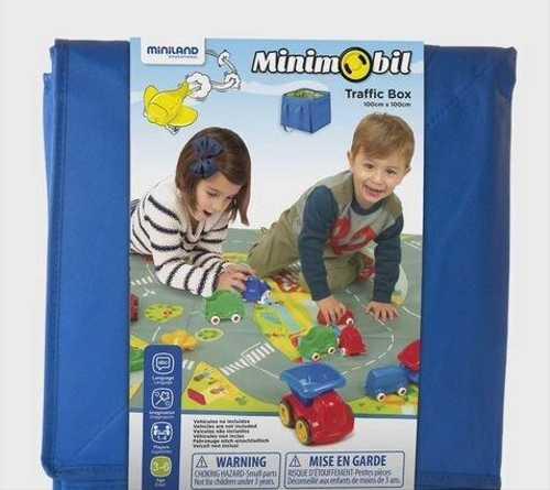 Игровой коврик-ящик складной Miniland 100х100см