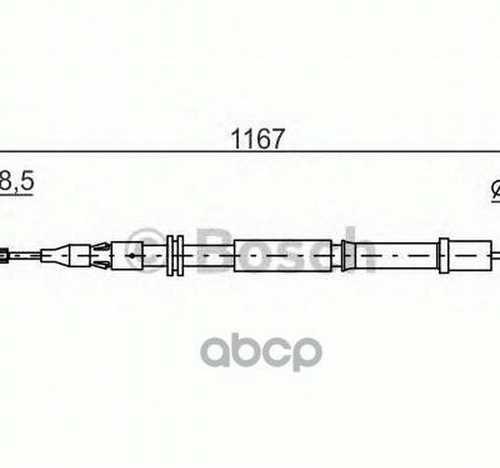 Трос ручника зад MB Vito all 97 1987477199 Bosch