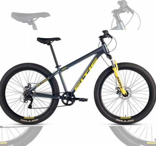 Велосипед sitis flash 27,5" 7sp (2024) Grey-Yellow