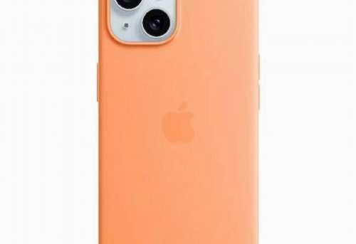 Чехол iPhone 15 Silicone MagSafe Orange Sorbet