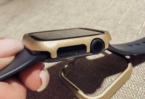 Бампер/Чехол для Apple Watch матовое золото