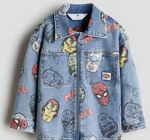 Джинсовая куртка marvel 98 110 116 H&M