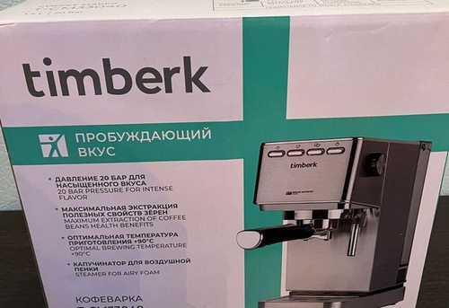 Рожковая кофеварка Timberk T-CM33040 серебристый