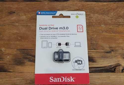 USB Flash 32 гб SanDisk Ultra Dual m3.0