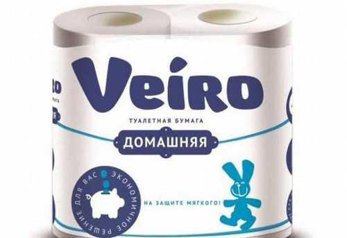 Туалетная бумага Veiro белая двухслойная, 4 рулона