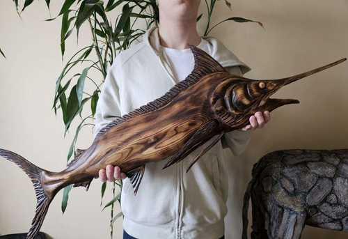 Мврлин / скульптура панно из дерева