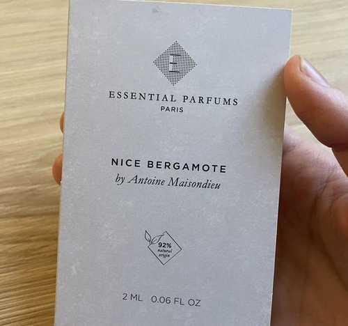 Essential parfums paris nice bergamote 2 мл