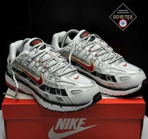 Кроссовки зимние Nike P-6000 white and red