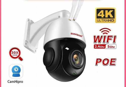 IP камера Wi-Fi zoom 30X boavision 8MP 4K PoE 48v