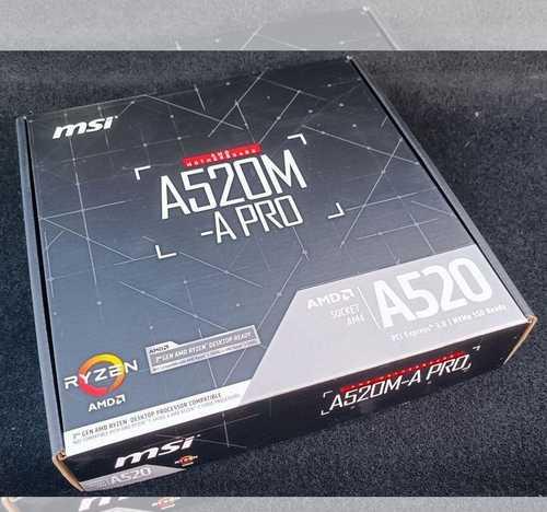 Новый комплект MSI A520M-A PRO +Ryzen 5 4500