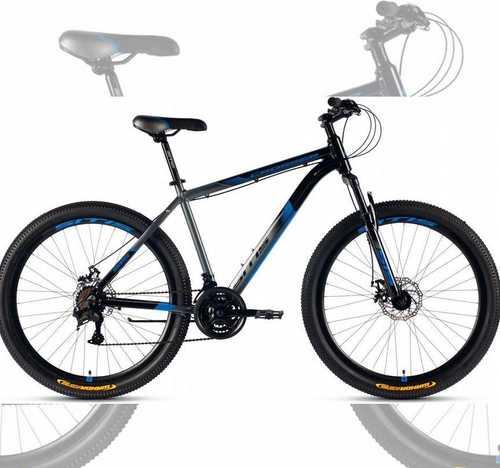 Велосипед sitis crosser SCR27,5MD 27,5" (2024) Black-Grey-Blue Sim153