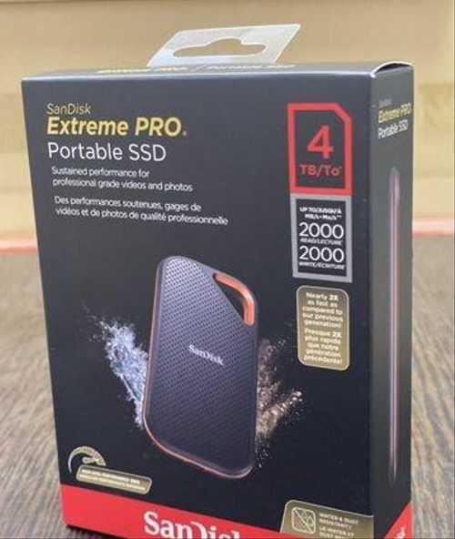 Sandisk Extreme Pro Portable SSD 4Tb новый