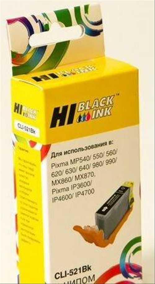 Картридж Hi-Black (HB-CLI-521Bk) для Canon pixma