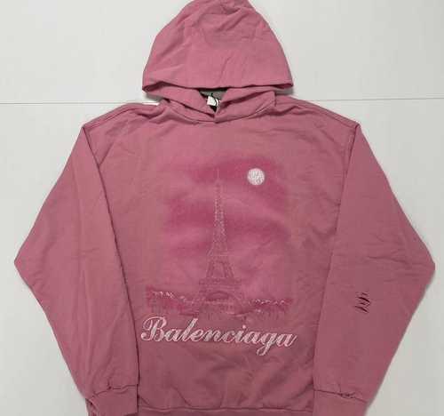 Balenciaga Paris Moon Pink Hoodie