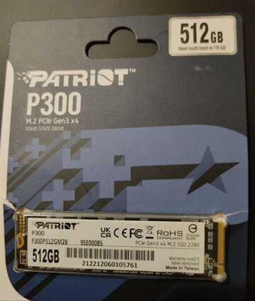 SSD Patriot Memory P300 512 гб M.2