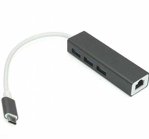 Адаптер Type-C на USB 3.0*3 + RJ45