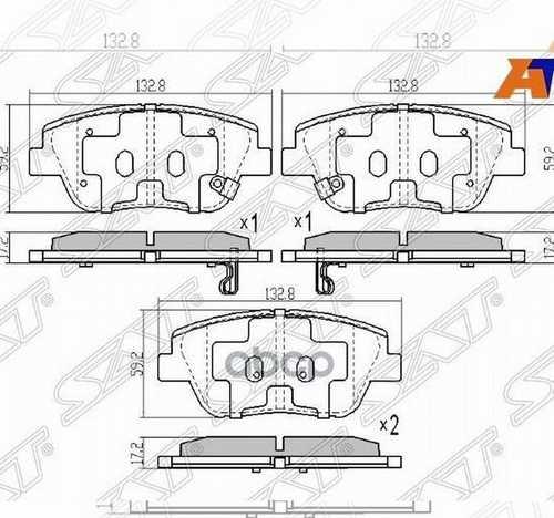 Колодки тормозные перед KIA optima 10- ST-58101