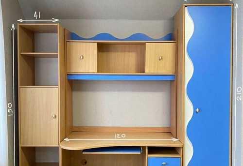 Детская стенка со столом, кровать, шкаф