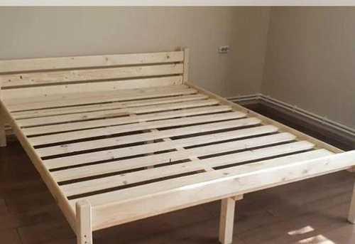 Деревянная (сосна) кровать - двуспальная - 180*200
