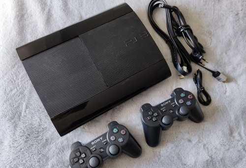 Sony PS3 прошитая (58 игр + 2 геймпада)