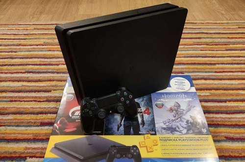 Sony playstation 4 Slim 500gb + геймпад + игры