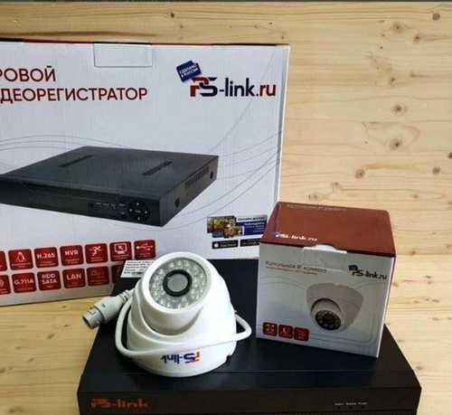 Комплект IP видеонаблюдения Ps-Link с камерой 2Мп