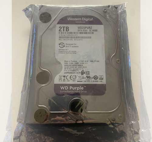 Жёсткий диск wd purpule,blue 2tb 5шт новые