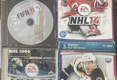 Компьютерные игры NHL и FIFA на дисках