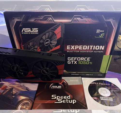 Видеокарта GTX 1050 TI 4GB OC Asus expedition