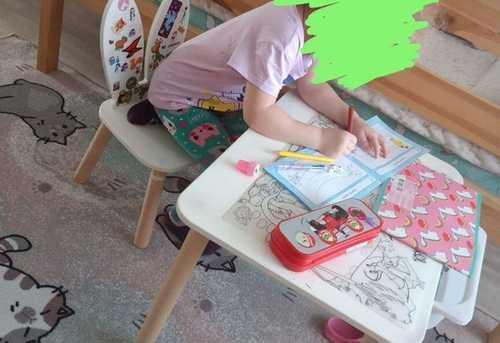 Детский стол со стулом б/у