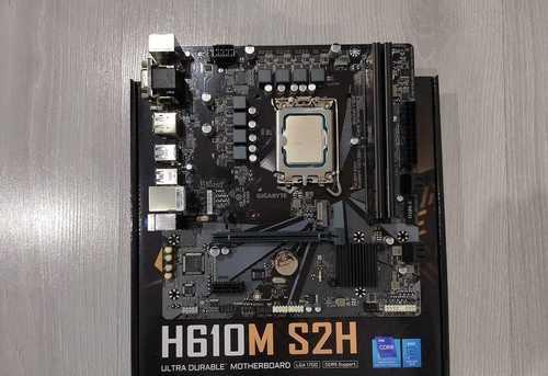 Комплект Gigabyte H610M S2H+i3-12100F+DDR5 16 Гб