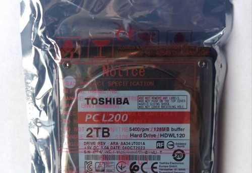 Жесткий диск для ноутбука 2 тб Toshiba. Новый