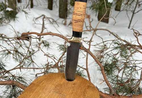 Нож "медведь" из дамасской стали, ручной работы