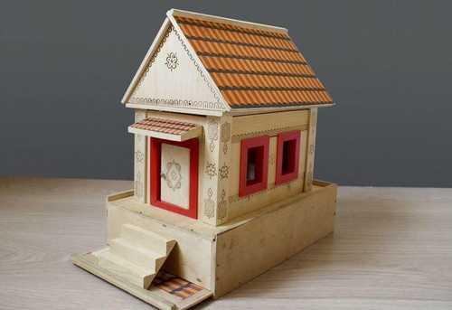Дом сборный деревянный игрушка