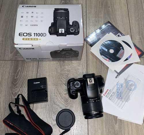 Фотоаппарат Canon eos 1100d kit как новый