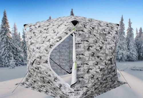 Палатка куб зимний 240 на 240 на 250 см 3 слоя