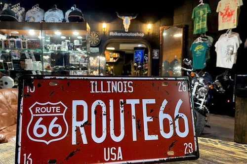Винтажный авто номер Route 66 - Illinois