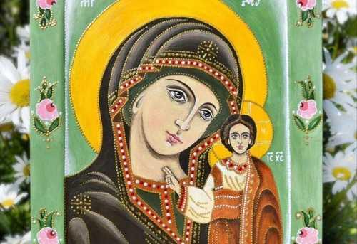 Казанская икона Божией матери (рукописная)